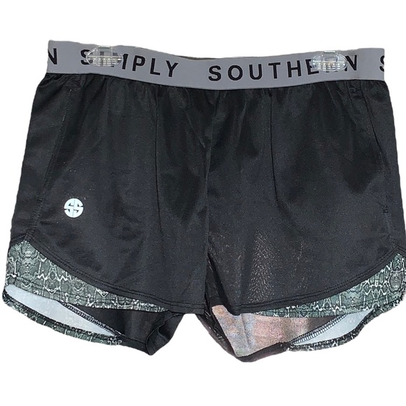 Simply Southern | Shorts | Nwt Simply Southern Black Cheer Workout ...